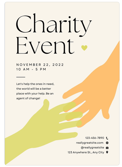 Free Fundraiser Flyer Template | CharityAuctionsToday